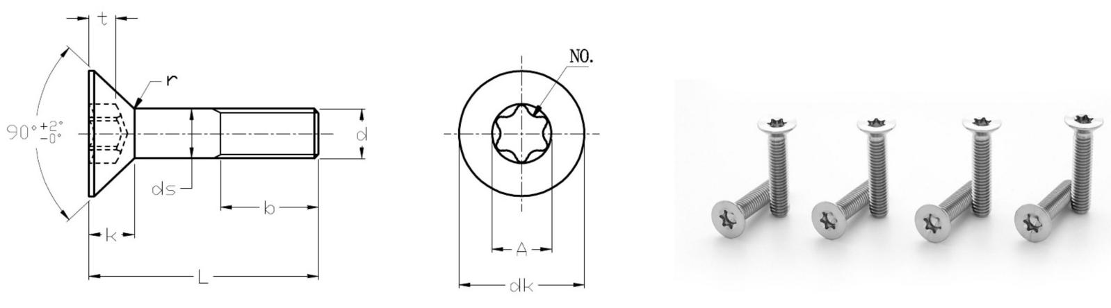 GB/T2673 Hexalobular Socket Countersunk Head Screws - Buy Hexalobular Socket Head Screws, ISO ...